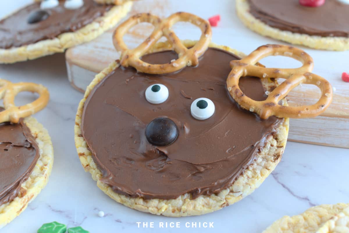 Reindeer Christmas Rice Cakes - The Rice Chick