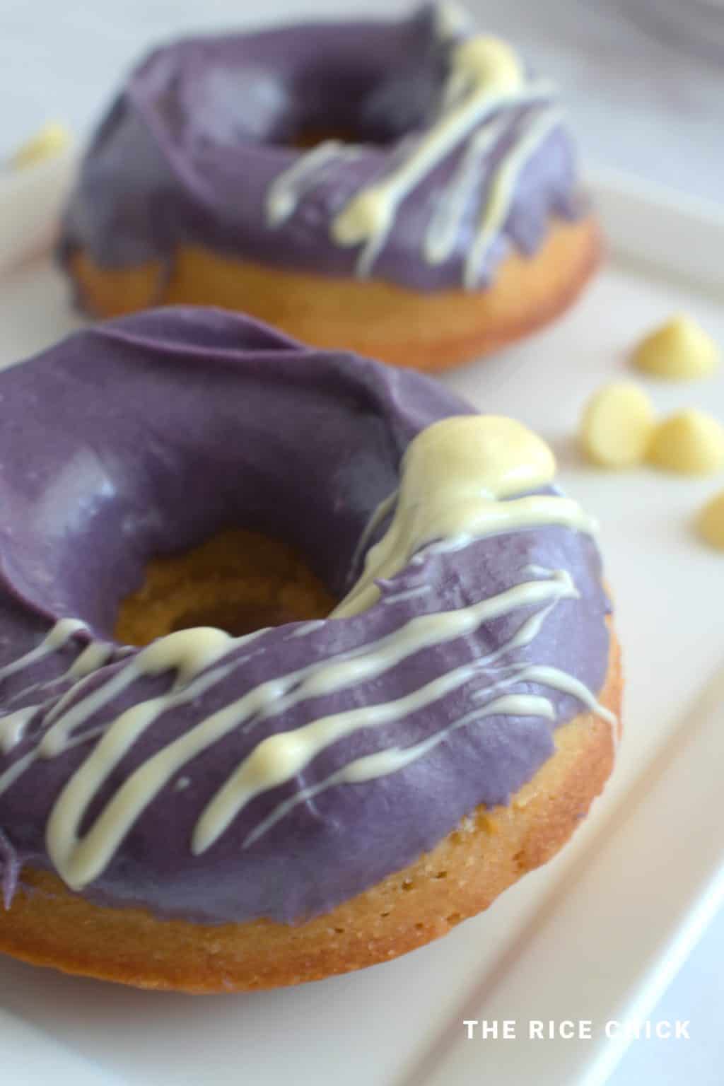 Ube Baked Mochi Donuts - The Rice Chick