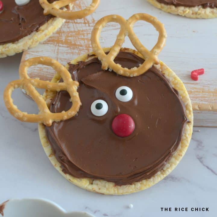 Reindeer Christmas Rice Cakes - The Rice Chick