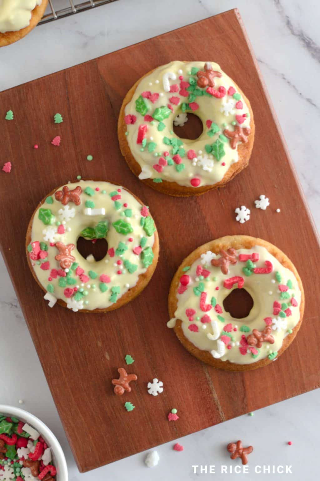 Christmas Mochi Donuts - The Rice Chick