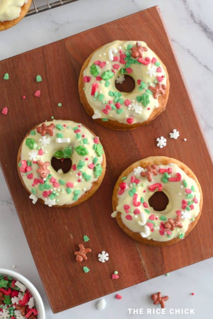 Christmas Mochi Donuts - The Rice Chick