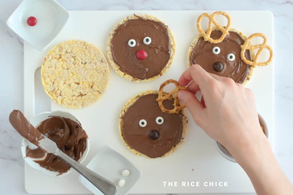 Reindeer Christmas Rice Cakes - The Rice Chick