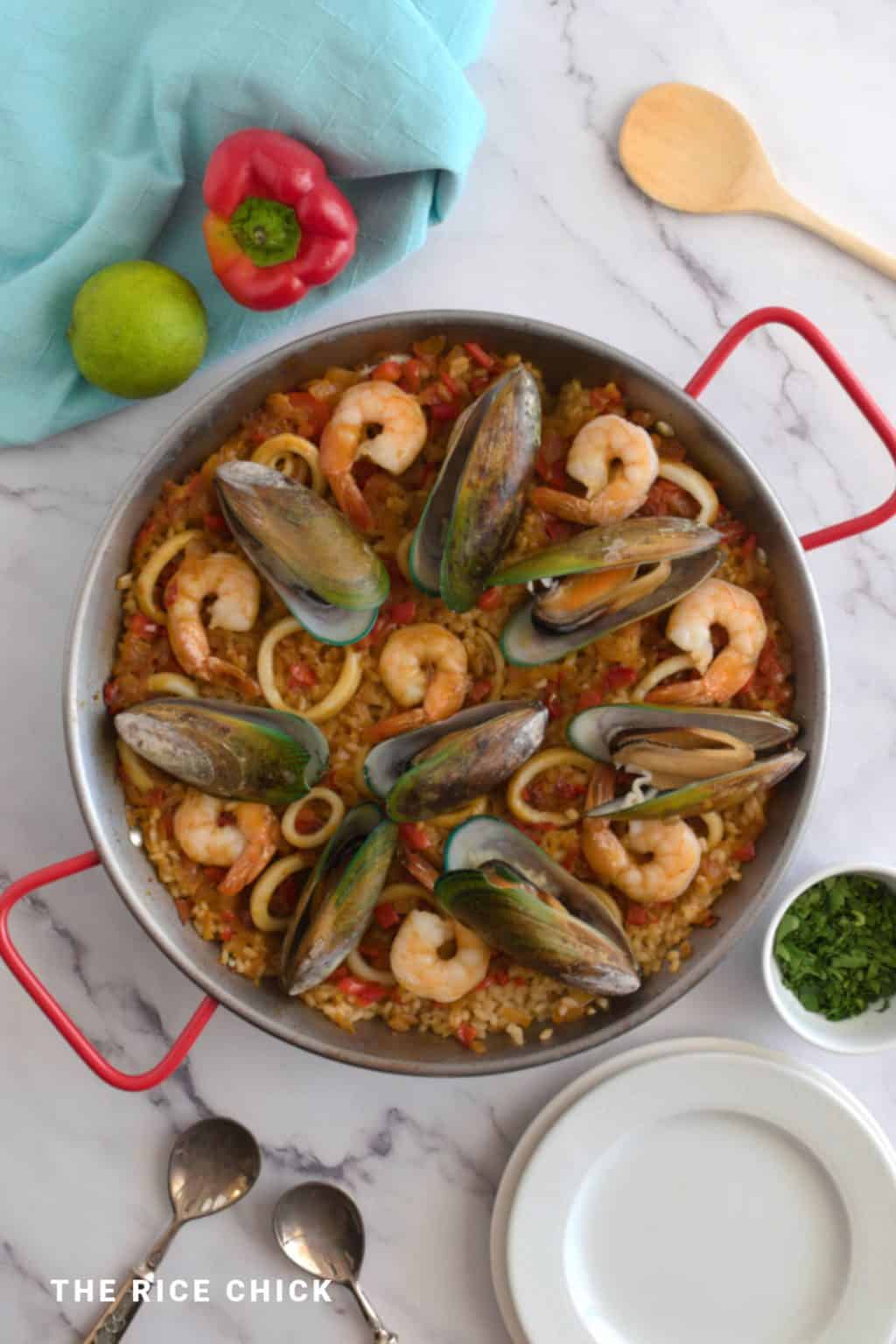 Seafood Paella Recipe - The Rice Chick