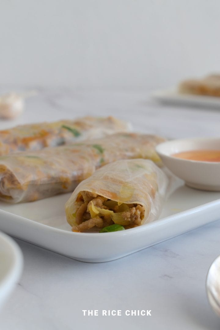 Pork Vietnamese Spring Rolls - The Rice Chick