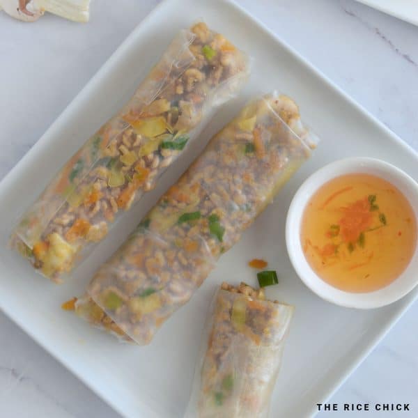 Pork Vietnamese Spring Rolls - The Rice Chick